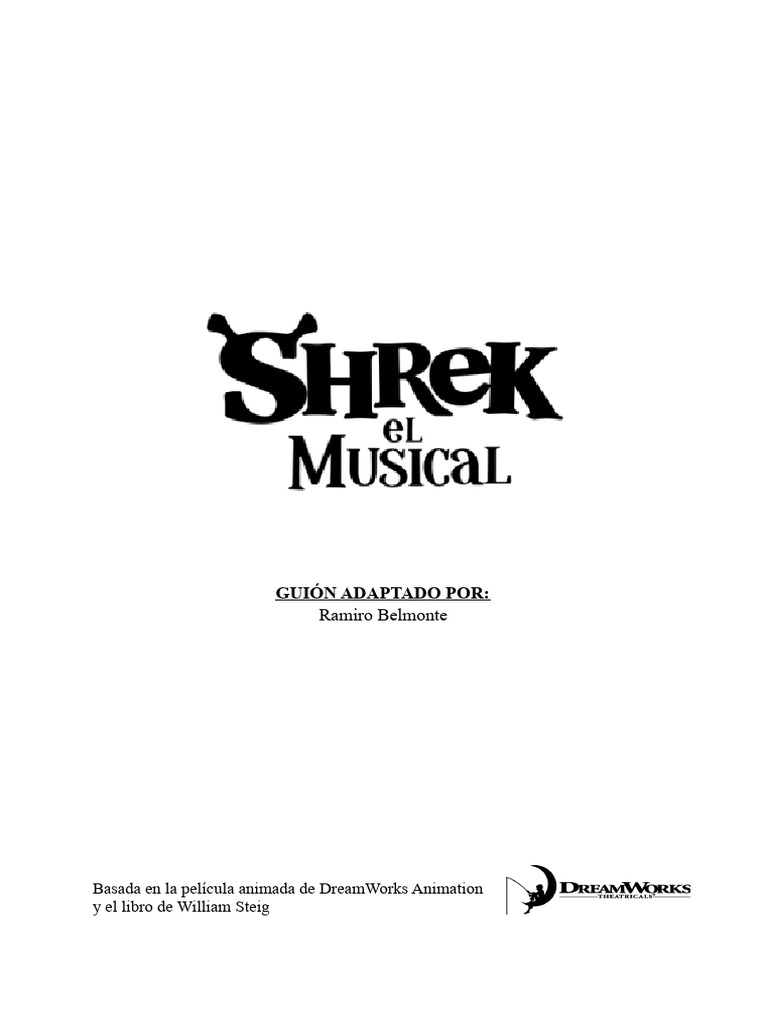 Shrek, El Musical - Guion 1 | PDF