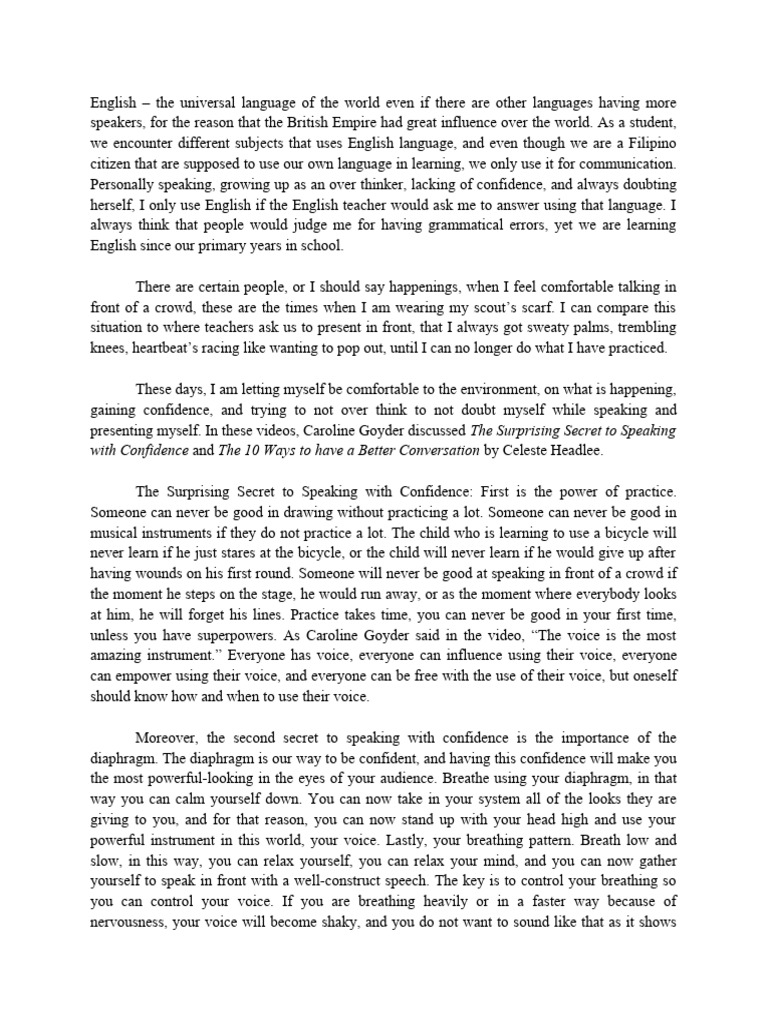 English As The Universal Language | PDF | Conversation | English Language