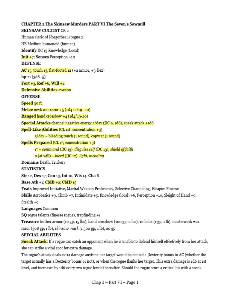 Chapter 2 Part 6 Encounters | PDF | D20 System | Gary Gygax Games