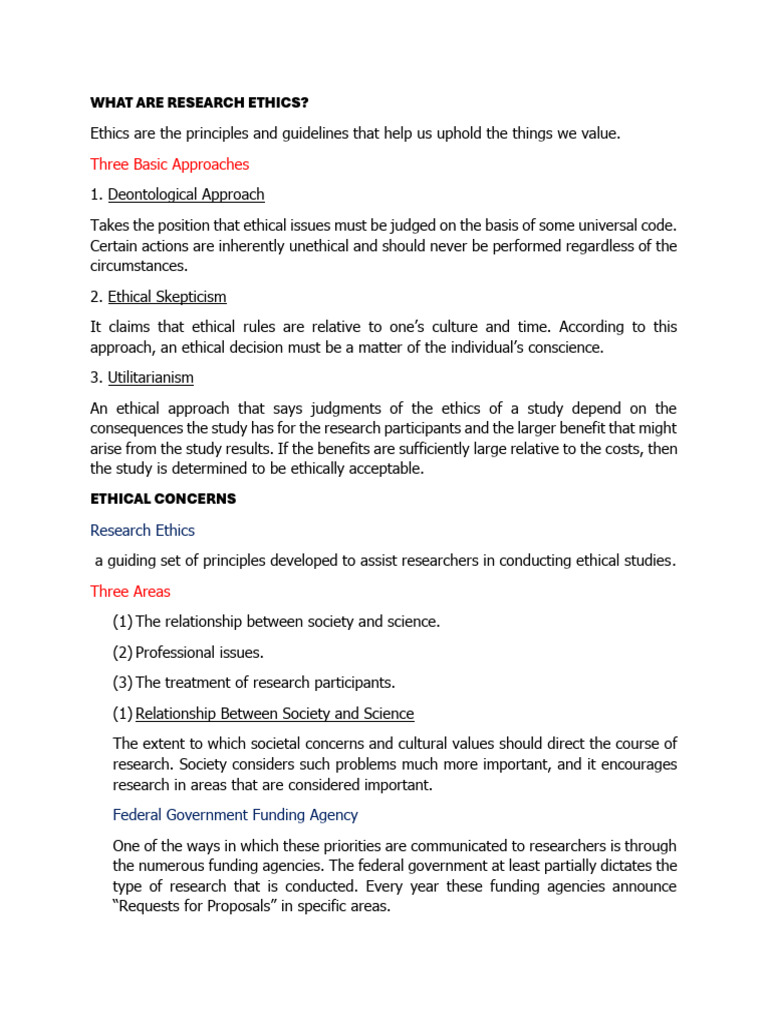 Research Ethics: Key Approaches & Guidelines | PDF | Informed Consent | Institutional Review Board