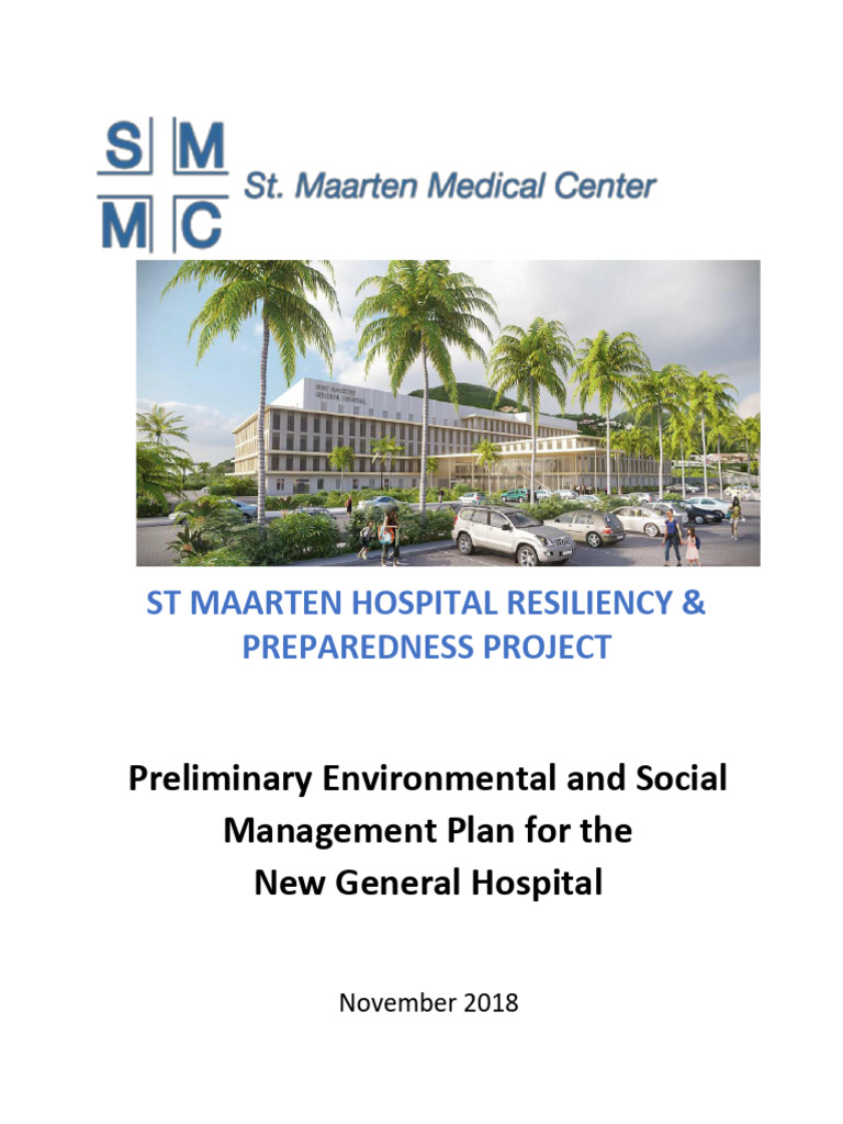 Preliminary ESMP SXM New General Hospital FINAL 11-22-18 | PDF | Health ...