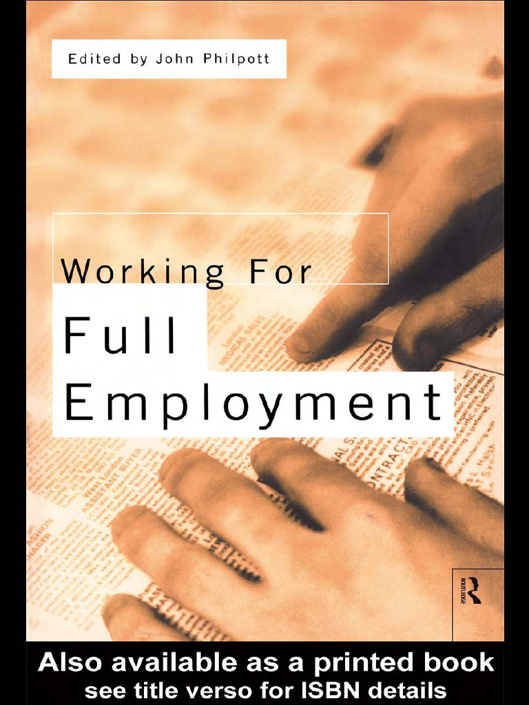 Working For Full Employment | PDF | Unemployment | Full Employment