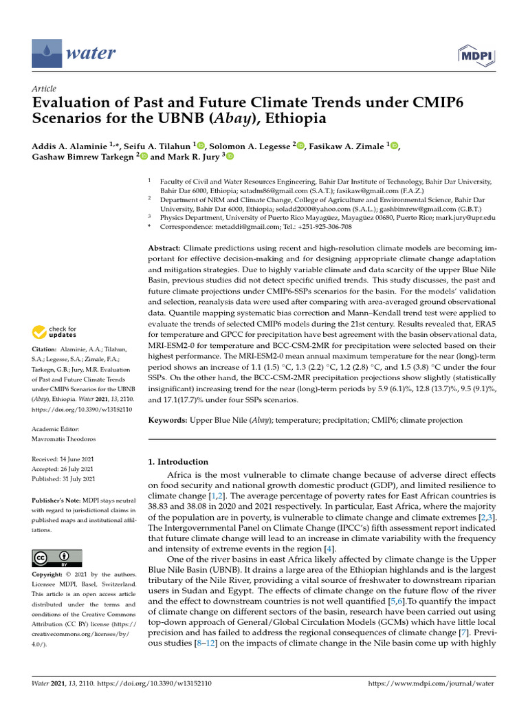 Evaluation of Past and Future Climate Trends Under CMIP6 | PDF | P ...