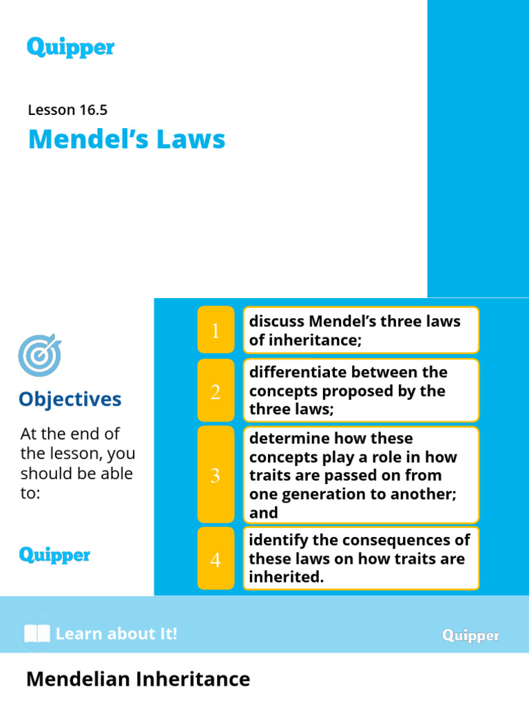 Science 8 16.5 Mendel S Laws | PDF | Dominance (Genetics) | Allele