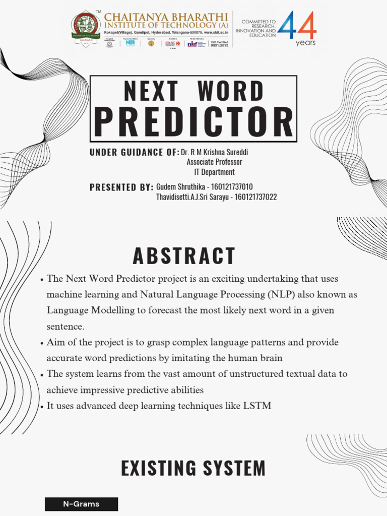 Next Word Predictor | PDF | Prediction | Computational Neuroscience