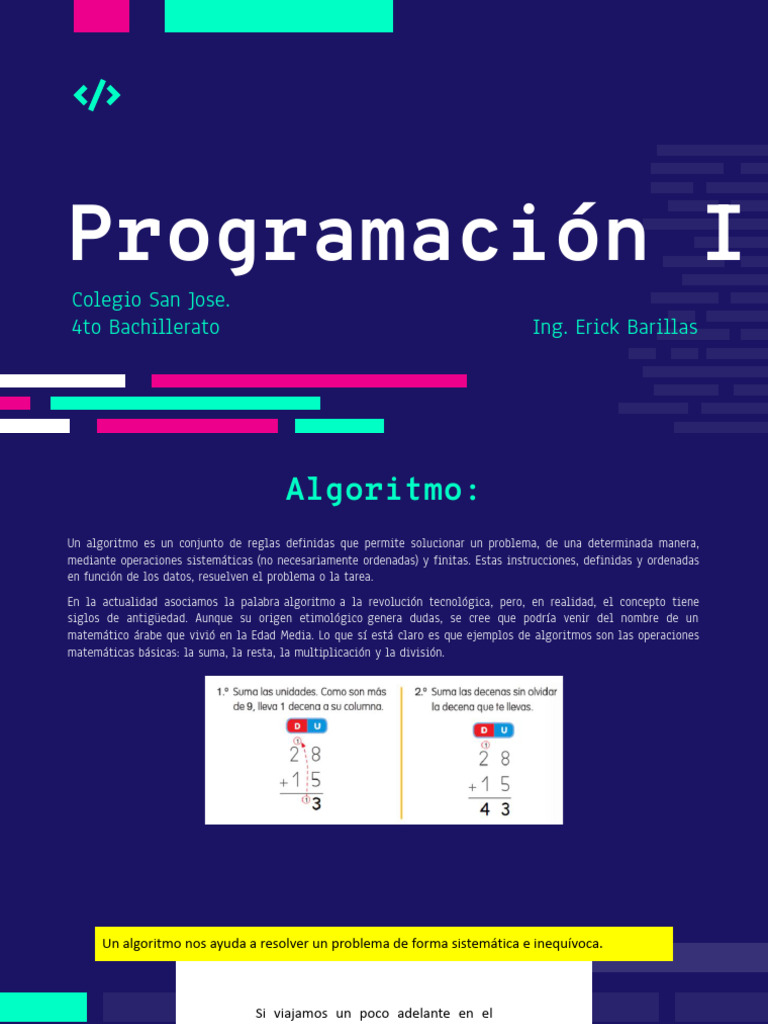 Clase Programacion 1 | PDF | Lenguaje de programación | Programación de computadoras