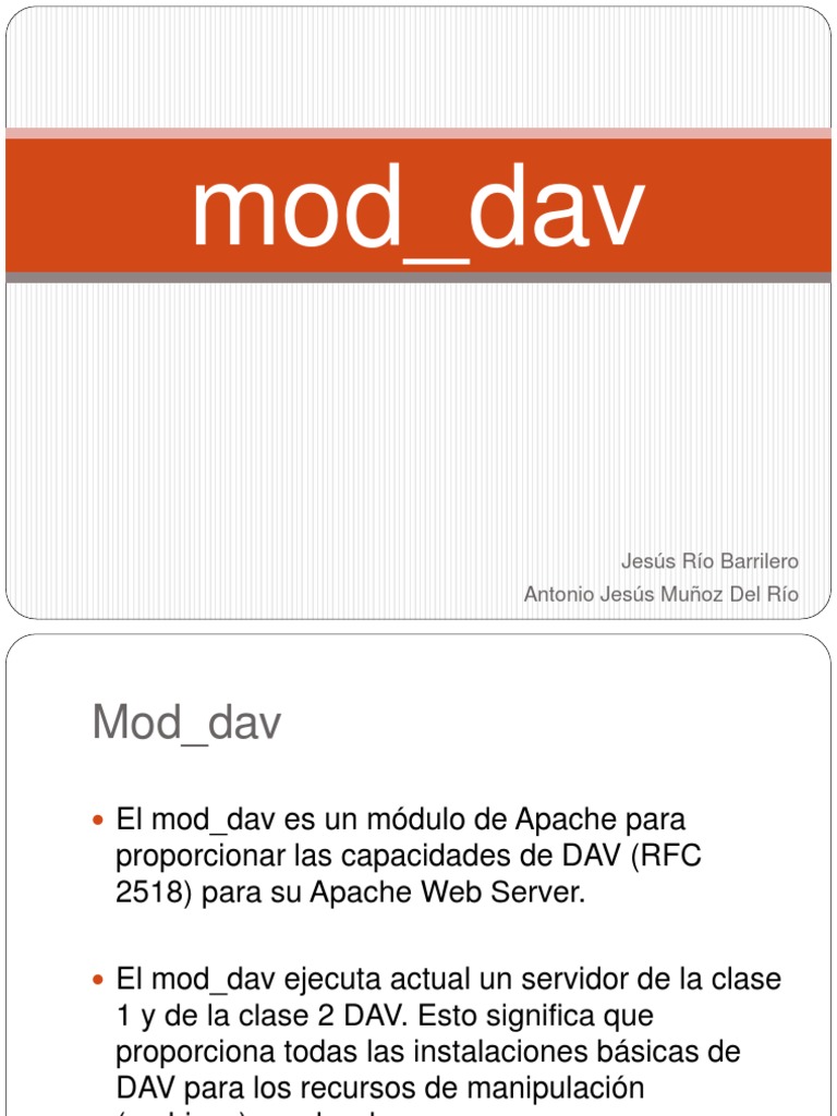 Módulo DAV de Apache | PDF | Servidor HTTP Apache | Red mundial