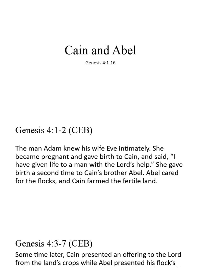 Cain and Abel | PDF