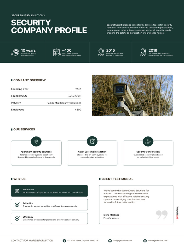 Security Company Profile | PDF | Business