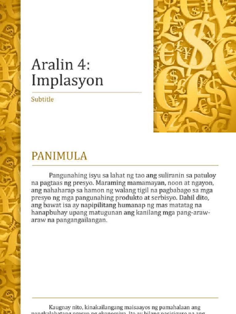 Aralin 4 Implasyon 132391738 | PDF