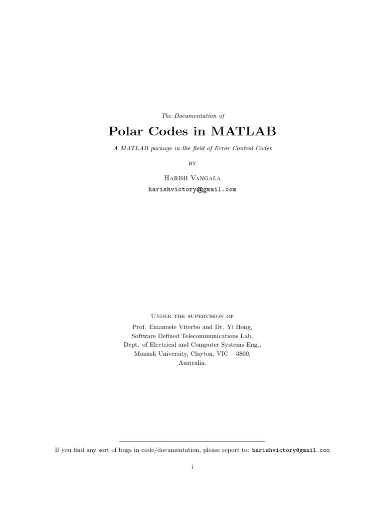 Documentation Polar Codes In Matlab V2 Pdf Code Parameter Computer Programming