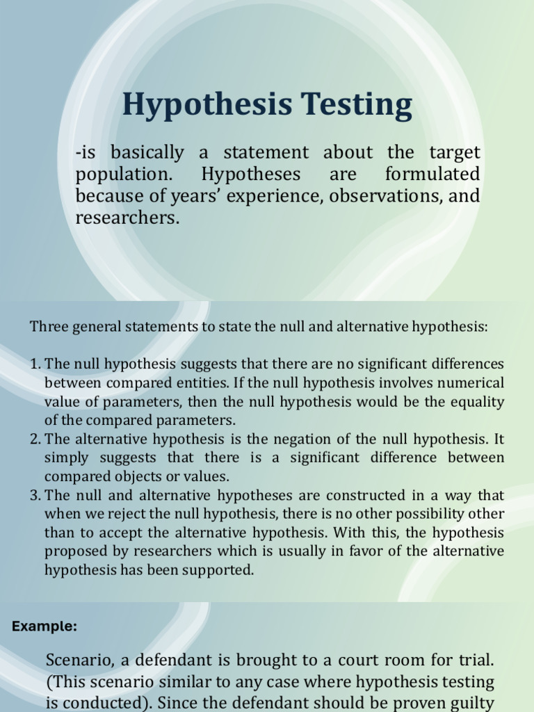 Hypothesis Testing Topic | PDF | Statistical Hypothesis Testing ...