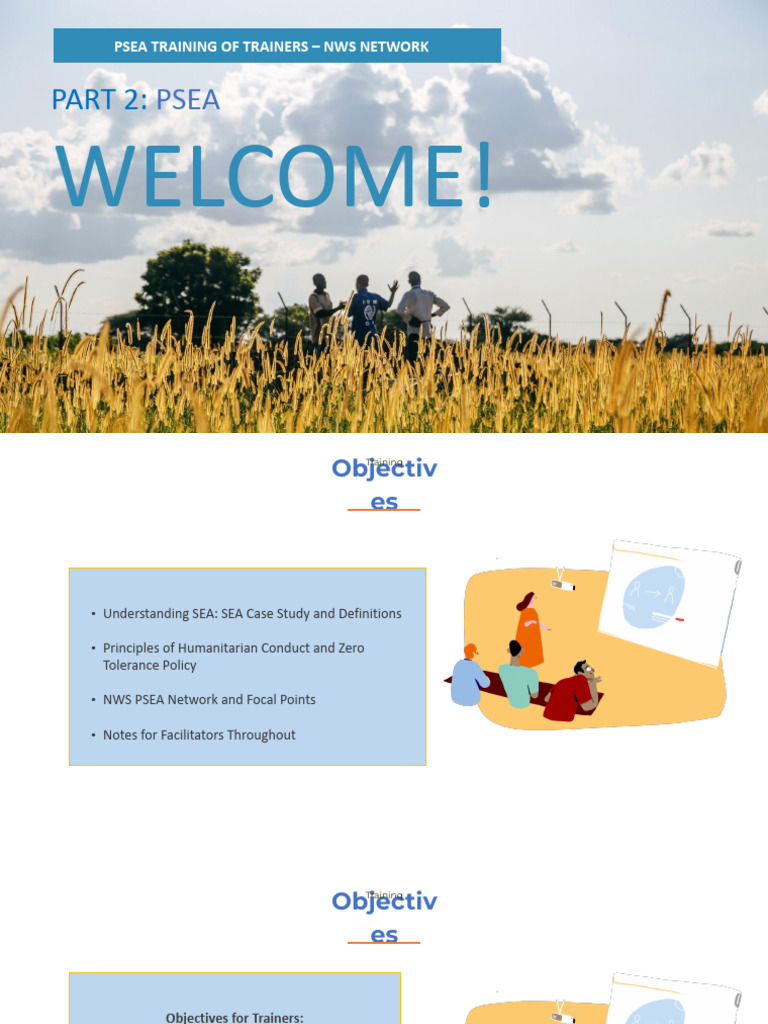 PSEA Training for Humanitarian Trainers | PDF | Sexual Harassment | Rape