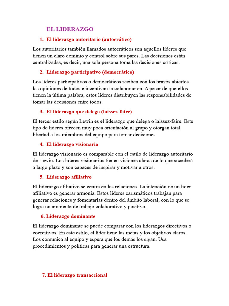 Liderazgo | PDF