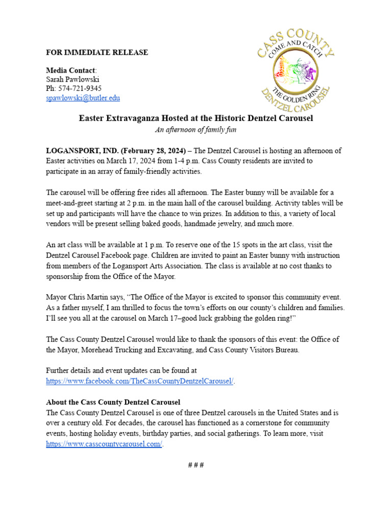 Spring Event Press Release | PDF | Travel