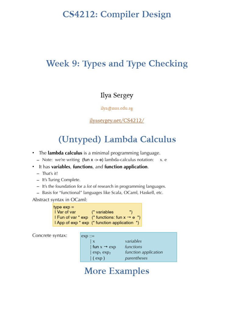 PLDI Week 09 Typing | PDF | Pointer (Computer Programming) | Software Engineering