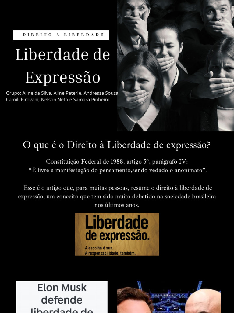 Liberdade de Expressão e Seus Limites | PDF | Liberdade de expressão ...