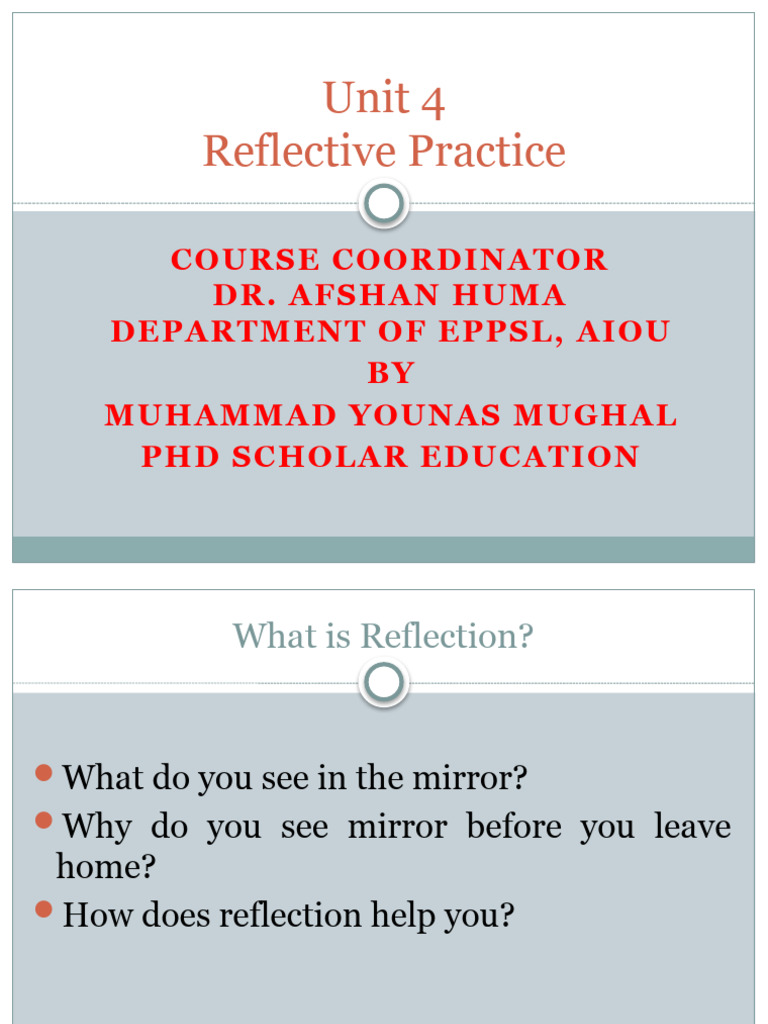 Unit 4 | Download Free PDF | Reflective Practice | Neuroscience