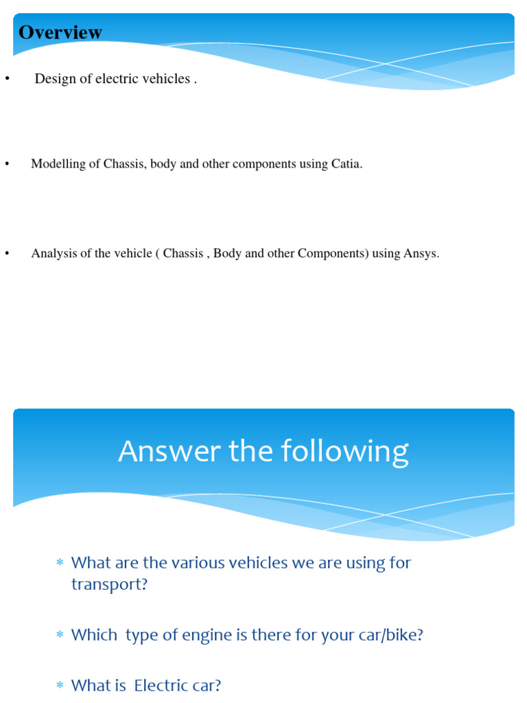 Introduction To Electric Vehicle | PDF | Electric Vehicle | Engines