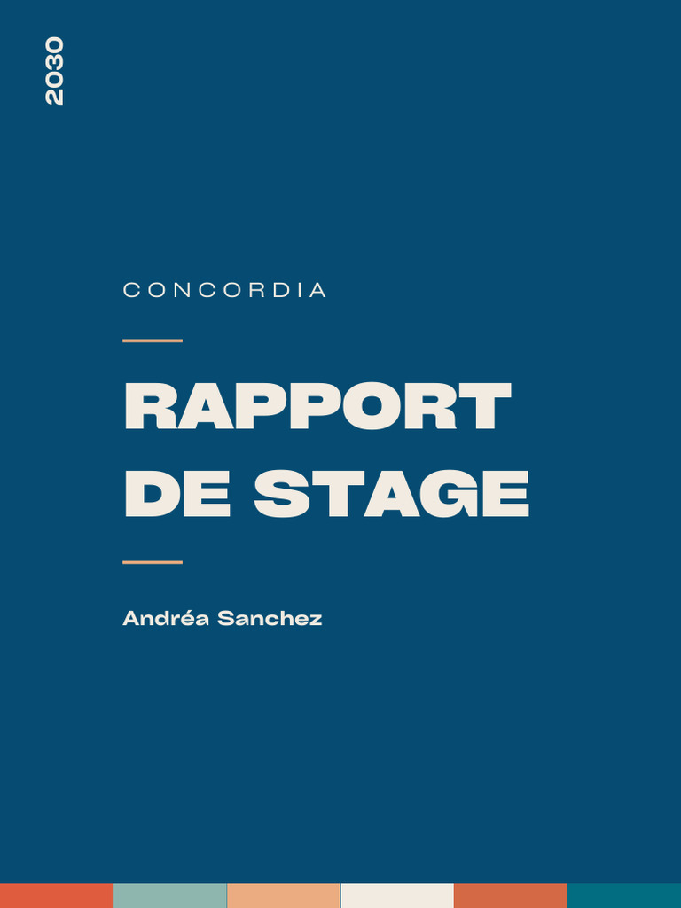 Rapport de Stage Professionnel Moderne Coloré | PDF