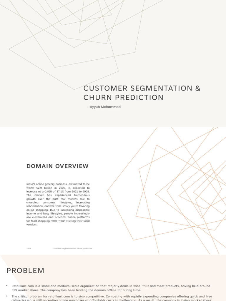 Customer Segmentation & Churn Prediction | Download Free PDF | Receiver ...