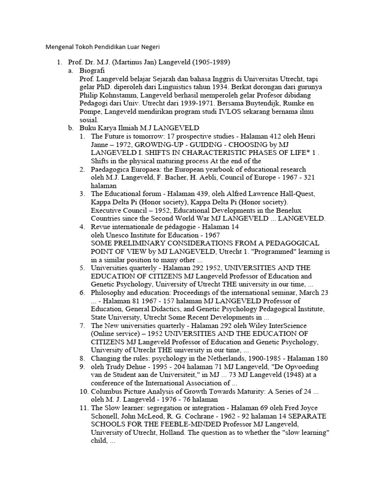 Mengenal Tokoh Pendidikan Luar Negeri Pdf