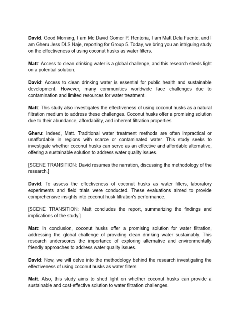 RS Script | Download Free PDF | Filtration | Water Purification