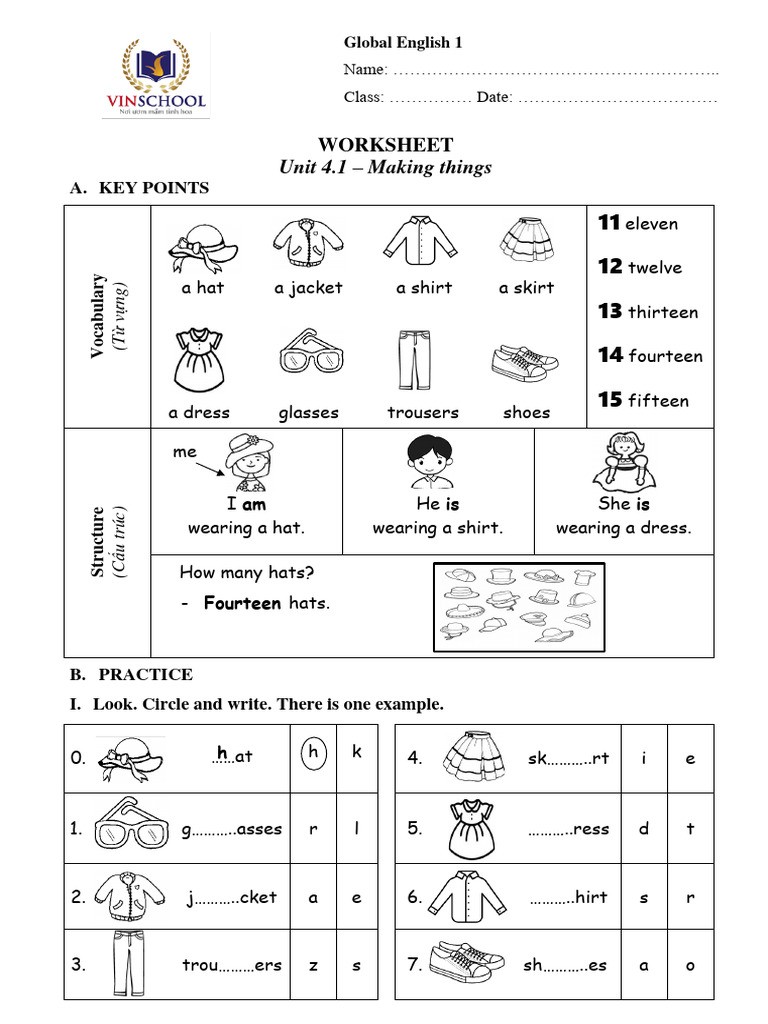 Vocabulary and Practice: Clothing Unit | PDF | Dress Codes | Human ...