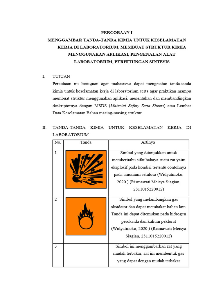 Laporan P1 2B Kimia Organik 2024 | PDF