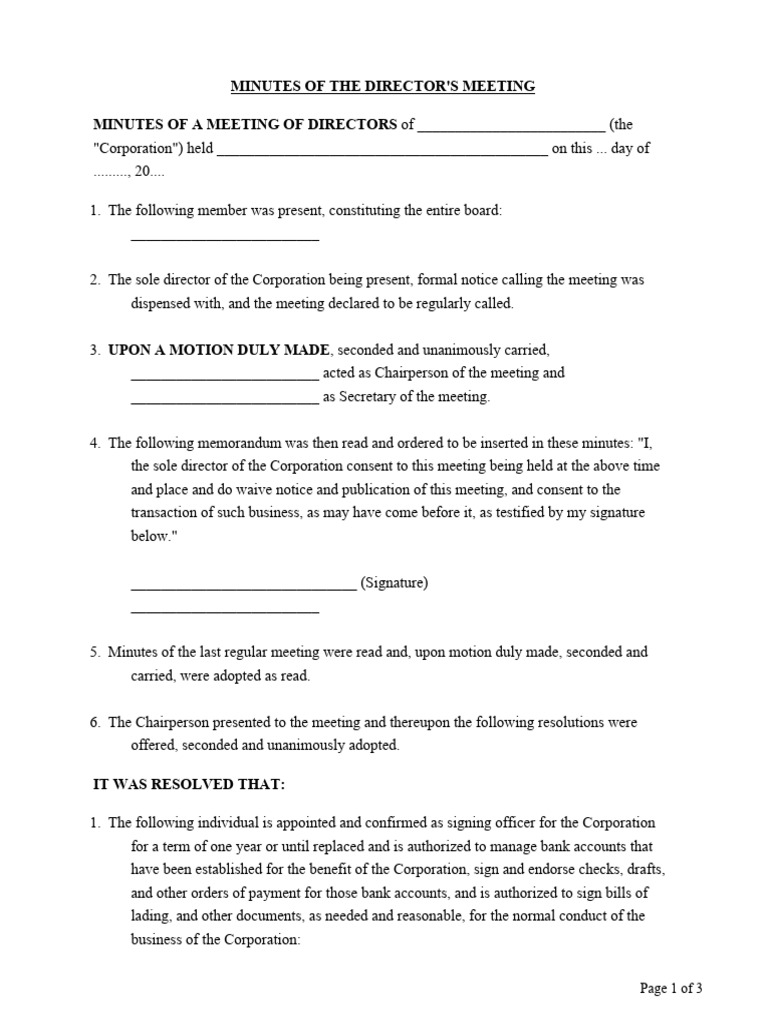 Directors Resolution | PDF | Justice | Crime & Violence