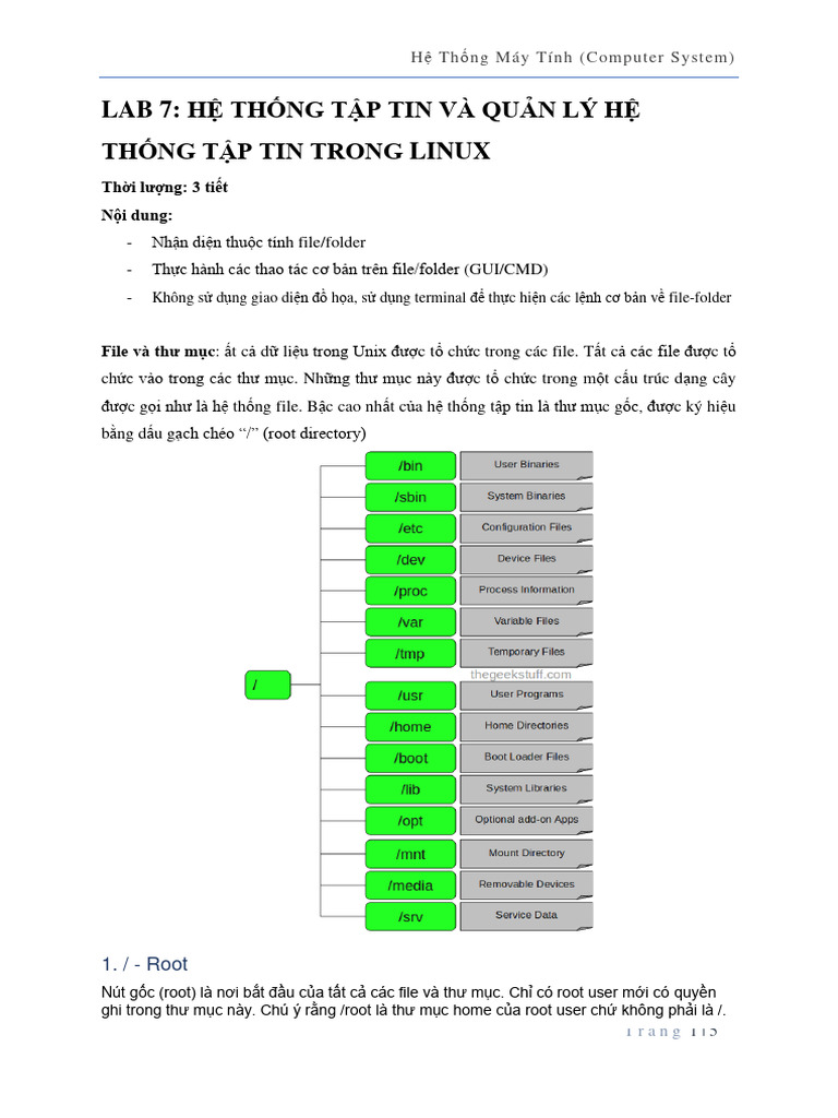 Lab7 - He Thong Tap Tin Linux | PDF