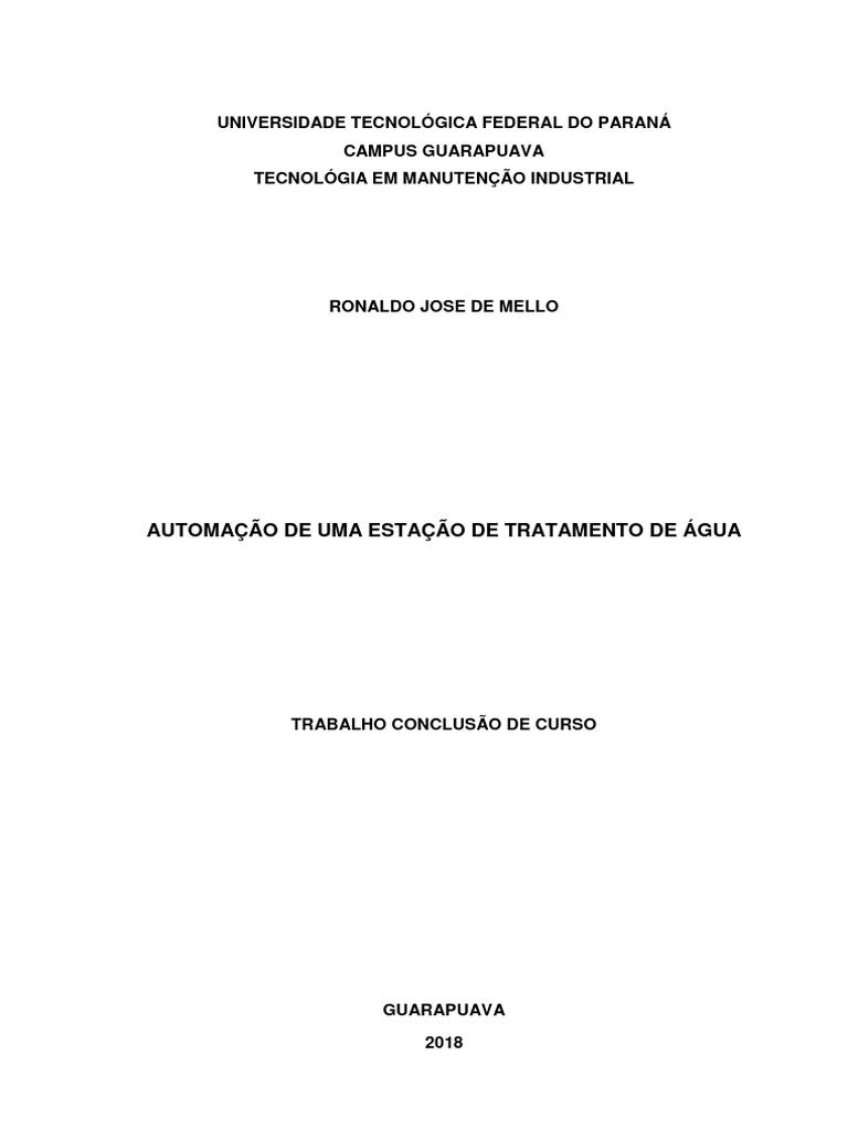 Projeto Automação De Eta Pdf Automação Papel