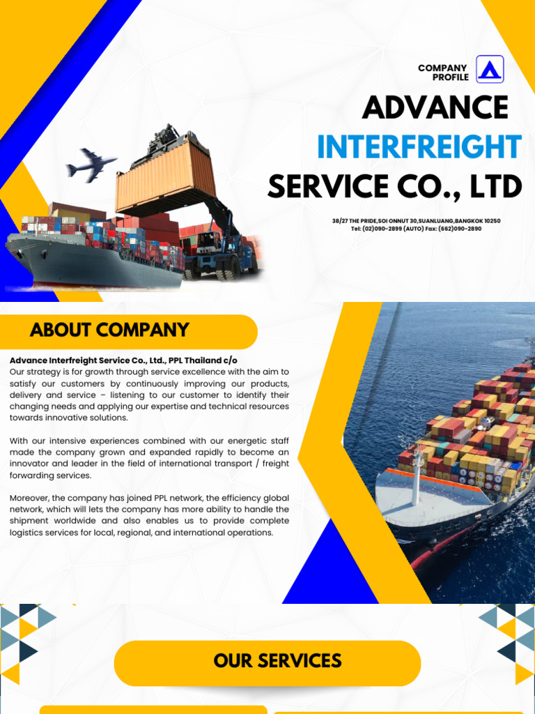 Company Profile Advance Interfreight Service Co.,Ltd. 1 | PDF | Port ...