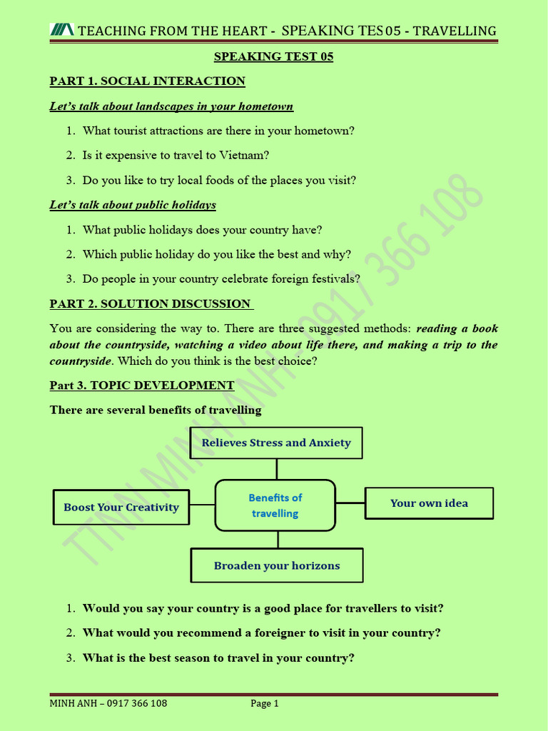 Vstep B1 Speaking Test 5 | PDF | Creativity