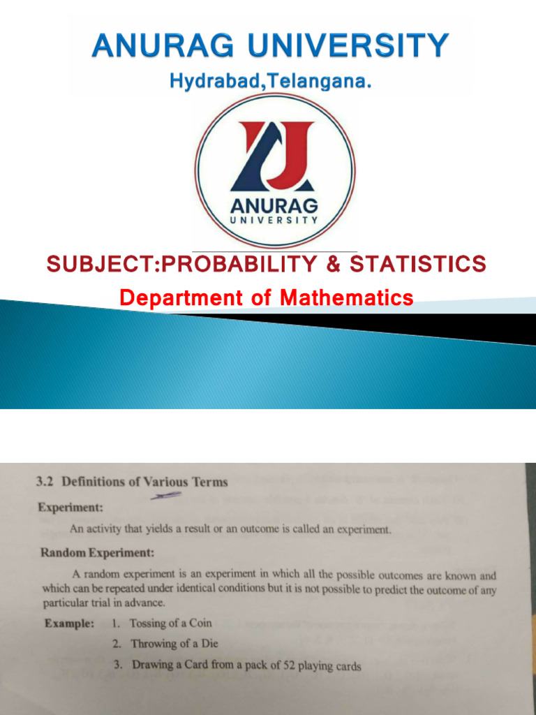 Unit-II Probability P&s | PDF
