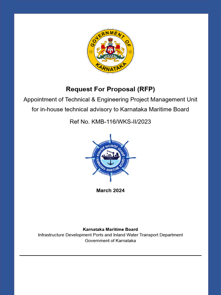 Final RFP - Engineering PMU - KMB | PDF | Request For Proposal | Legal Liability