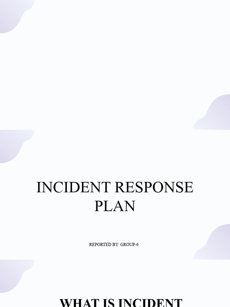 Best Practices for Incident Response Plan | PDF | Computer Security | Security