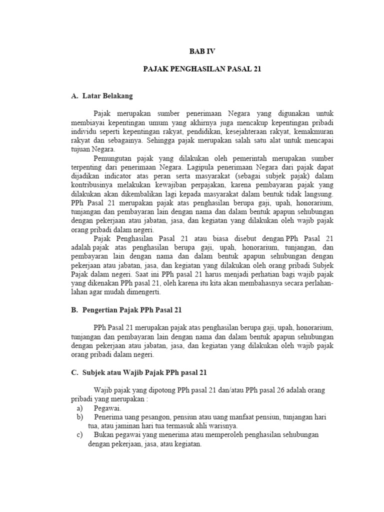 Panduan Pajak Penghasilan Pasal 21 | PDF | Pengelolaan Keuangan & Uang | Hukum