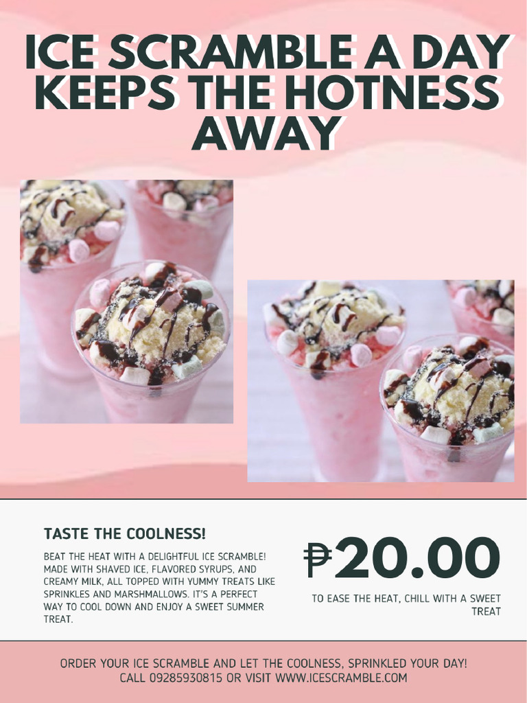 Ice Scramble Flyer (Entrepreneurship) | PDF