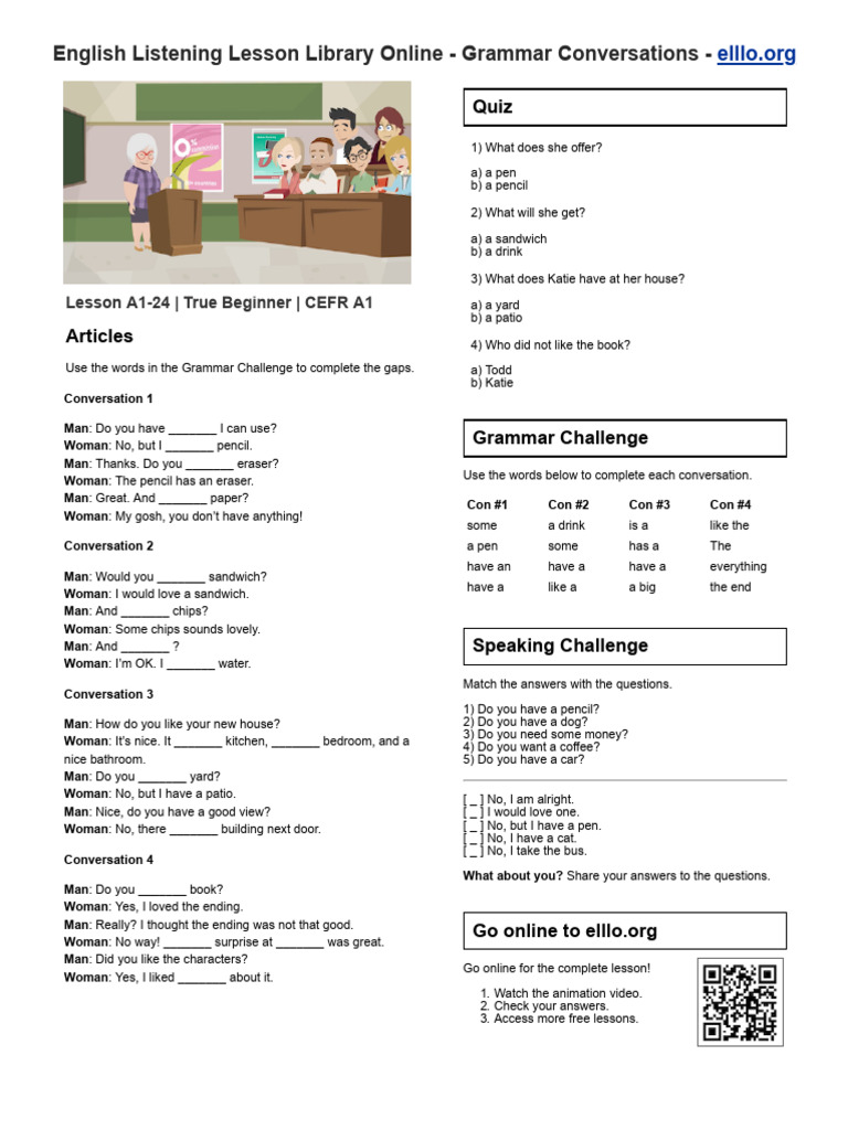 Elllo A1 24C Articles | PDF