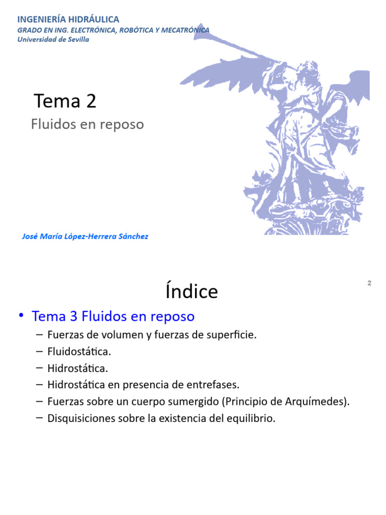 Tema 2 Fluidos en Reposo | PDF | Fuerza | Mecánica de fluidos