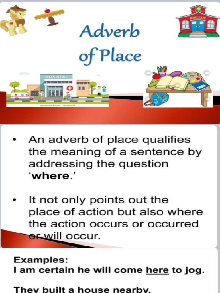 Adverb of Place Lesson | PDF