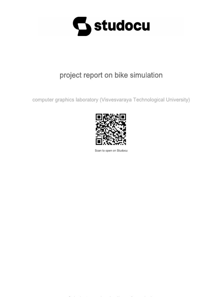 Ca3 Project Bike Simulation | PDF