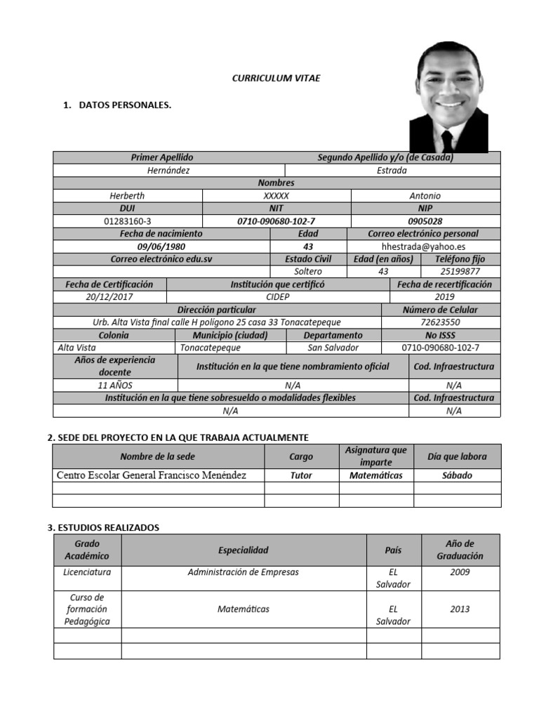 Formato de CV Semi-Bid | PDF