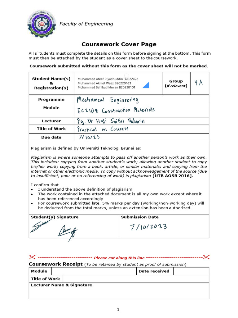 Construction Report 4A 231007 104629 | PDF | Concrete | Materials