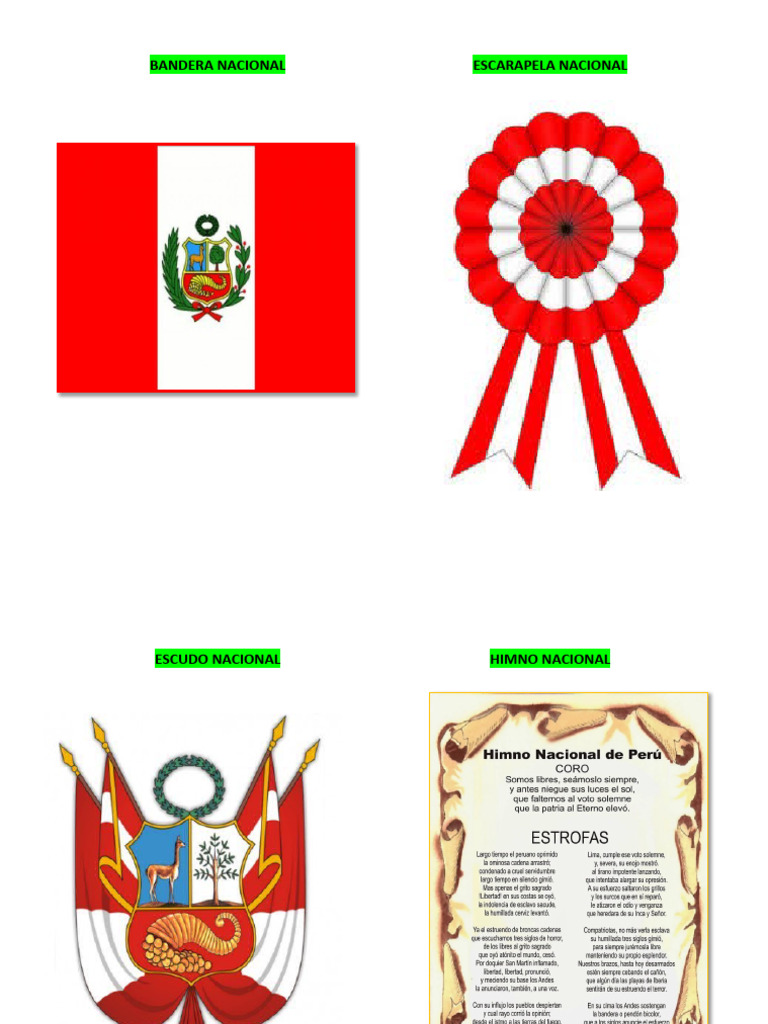 SIMBOLOS PATRIOS | PDF | Perú | Imperio Inca