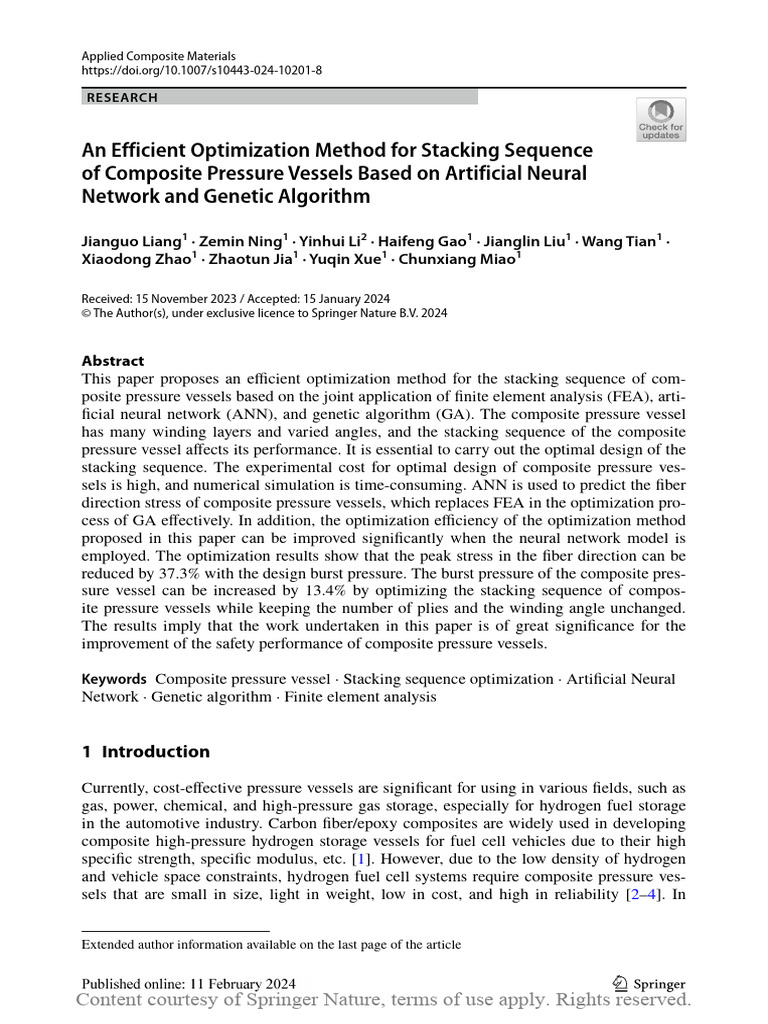 An Efficient Optimization Method For Stacking Sequ | PDF | Composite Material | Mathematical ...