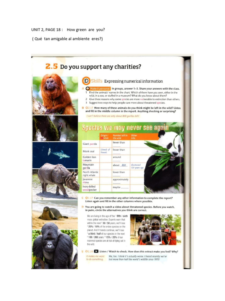 Vocabulary Unit 2 Book Id 3 | PDF | Selva | Los bosques