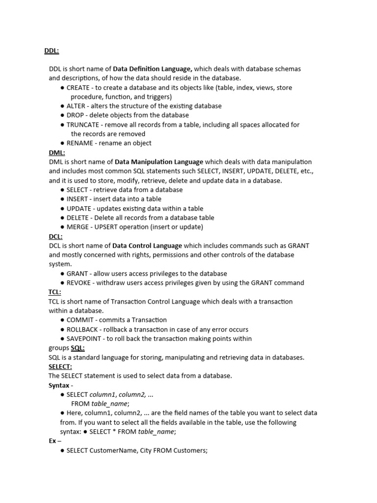 SQL | PDF | Computer Programming | Databases SQL | PDF | Computer Programming | Databases