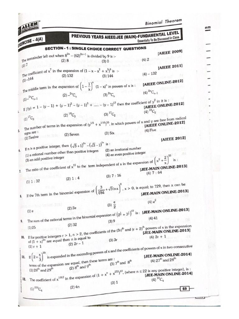 Binomial Theorem | PDF